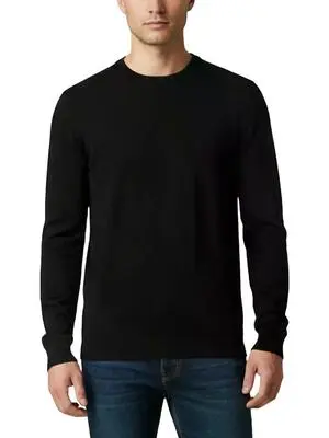 Fendi Wool Logo Embroidered Crew Neck Sweater - Black