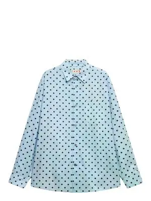 Marni Cotton Poplin Shirt - Blue