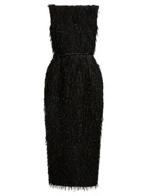 Erdem Sleeveless Pencil Dress With Tie Detail - Black