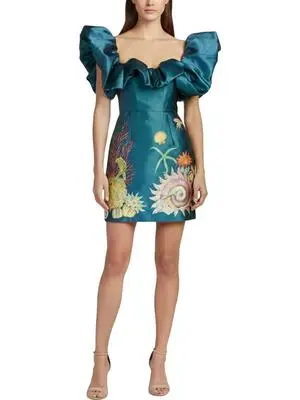 ALEMAIS Dorian Midi Dress - Blue