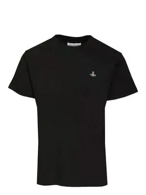 VIVIENNE WESTWOOD Orb-embroidered T-shirt - Black