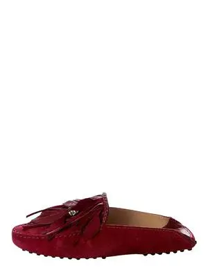 TOD'S Tod's Gommini Flat Mules With Fringe Detailing