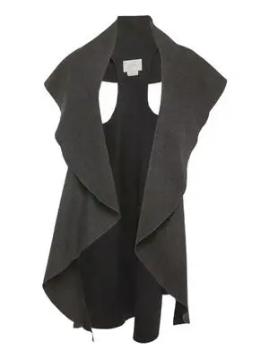 Max Mara Open-front Felt Cape - Grey