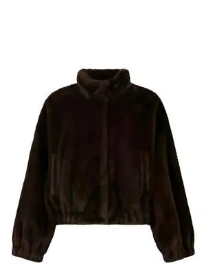Max Mara Faux Fur Coat - Brown