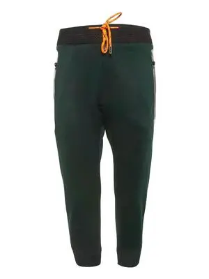 Dsquared2 Cropped Track Pants With Mesh Trim - Green