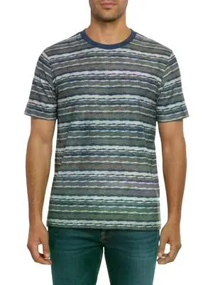 Giorgio Armani Striped Knit T-shirt - Grey