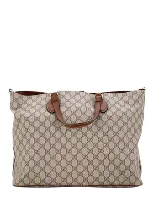 Gucci Soft Gg Coated Canvas Convertible Tote Bag - Brown