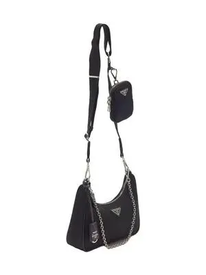 Prada Re-edition 2005 Chain Shoulder Bag - Black