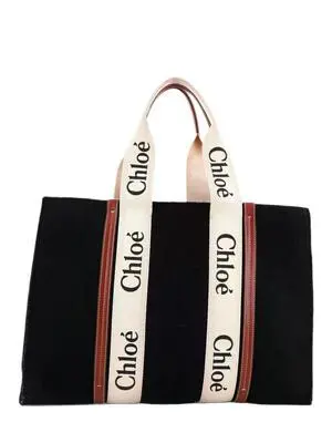 Chloé Woody Large Tote Bag - Black