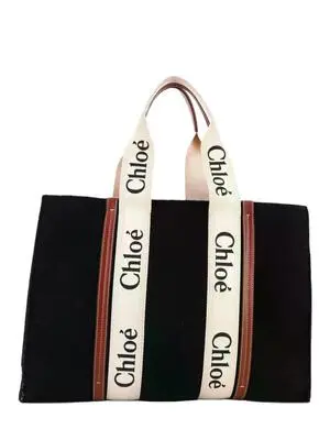 Chloé Woody Large Tote Bag - Black