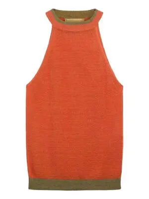 Momoni Cary Halter Neck Top - Orange