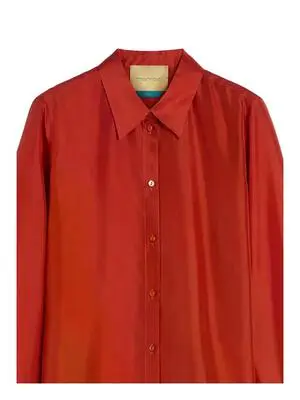 Momoni Alicia Silk Shirt - Red