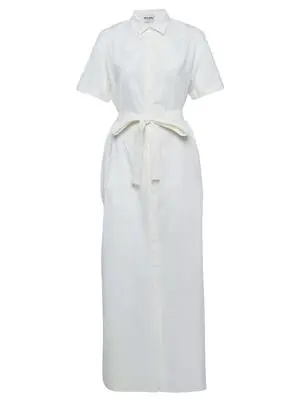 Miu Miu Belted Maxi Dress - Neutrals