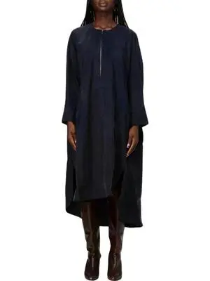 Fabiana Filippi Zip-fastening Kaftan Midi Dress - Blue