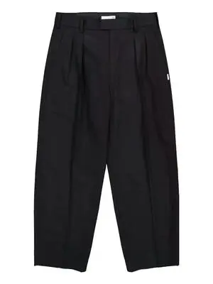 WTAPS Pleated Logo-patch Tailored Trousers - Black