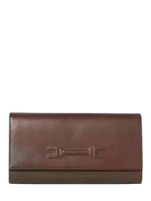 Elisabetta Franchi Leather Clutch Bag - Brown