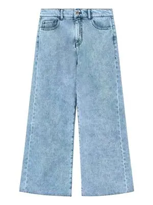 Emporio Armani Acid Wash Frayed Hem Jeans - Blue