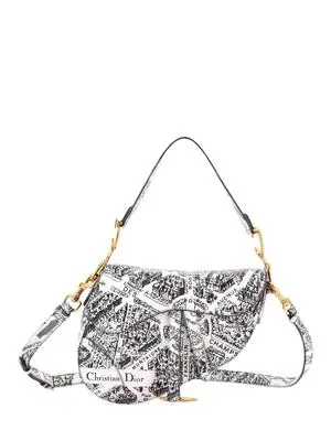 Dior Saddle Handbag With Strap - Black
