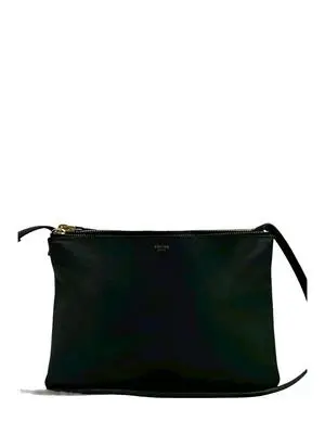 Celine Large Lambskin Trio Crossbody Bag - Black