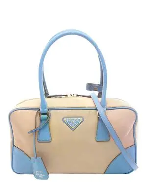 Prada Medium Re-edition Saffiano Tote Satchel - Neutrals
