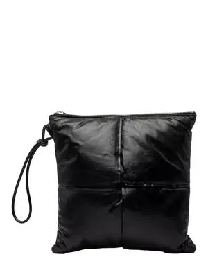 Bottega Veneta Nappa Intrecciato Padded Square Wristlet Pouch Clutch Bag - Black