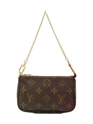 LOUIS VUITTON 2008 Monogram Mini Pochette Accessoires Handbag - Brown