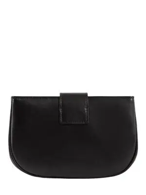 GIUSEPPE ZANOTTI Seal Clutch Bag With Gold Chain - Black