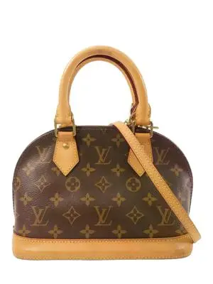 LOUIS VUITTON Alma Bb Monogram Canvas Top Handle Bag - Brown