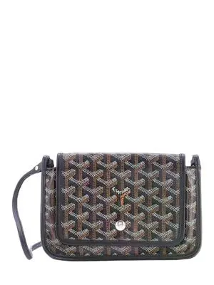Goyard Goyard Plumet Clutch Wallet, Coated Canvas Crossbody Bag Black