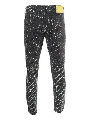 Off-White Paint Splatter Skinny Jeans - Black