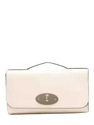 Mulberry Lily Leather Clutch Bag - Neutrals