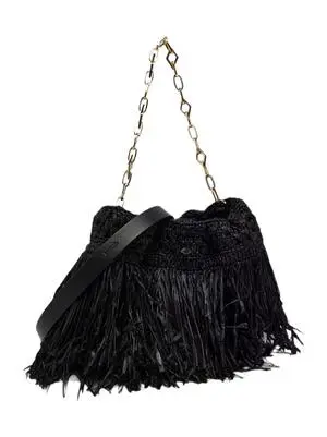 BA&SH Ba&Sh June Raffia Clutch Bag