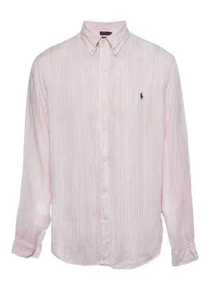Polo Ralph Lauren Striped Linen Shirt - Pink