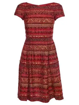Carolina Herrera Striped Mini Dress - Red