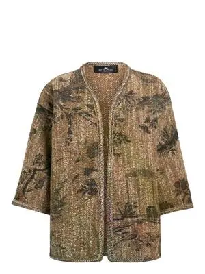 Etro Bouclé Kesa With All-over Motif - Neutrals