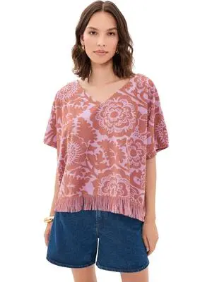 Essentiel Antwerp Jorlando Terry Cloth V-neck Top - Combo2 Violette