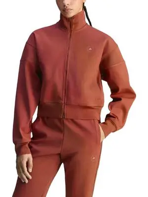 Adidas By Stella McCartney Logo-print Zip-up Sweater - Orange