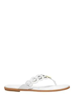Michael Kors Janie Logo-plaque Sandals - White