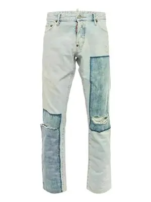Dsquared2 Patch-detail Distressed Jeans - Blue