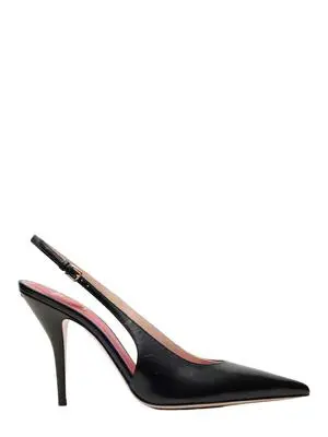 Valentino Garavani Pointed-toe Slingback Pumps - Black