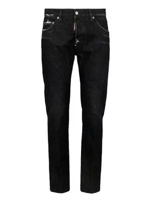 Dsquared2 Ripped Loose Fit Jeans - Black