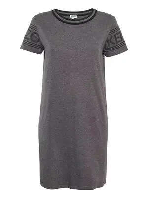 Kenzo Logo Print Jersey T-shirt Midi Dress - Grey