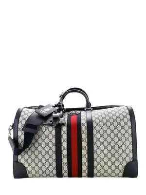 Gucci Savoy Web Convertible Duffle Bag - Blue