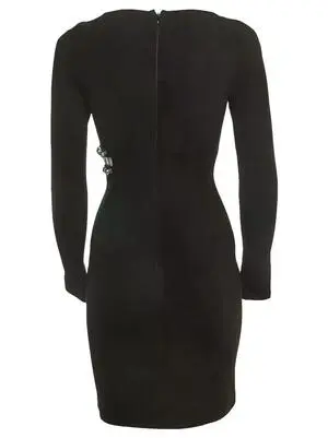 VERSUS Cut-out Stretch-knit Mini Dress - Black