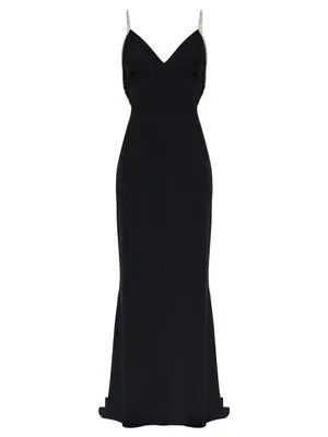 TOM FORD Embellished Open Back Maxi Dress - Black