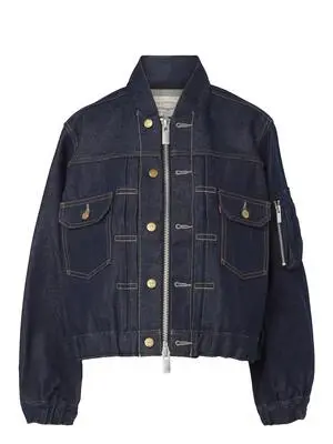 Sacai Denim Bomber Jacket - Blue