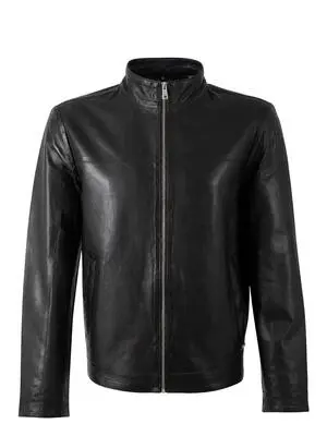Mauritius Orlando Lightweight Leather Shirt Jacket - Black