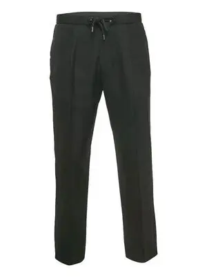 BOSS Tailored Trousers With Drawstring Waist - Black