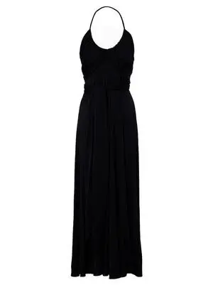 Alaïa Draped Maxi Dress - Black