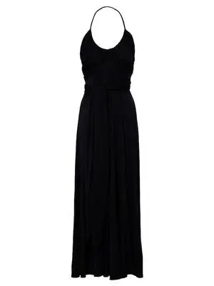 Alaïa Draped Maxi Dress - Black
